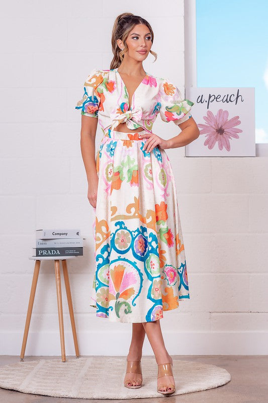 Mosaic Print Midi Dress – NIXII Clothing